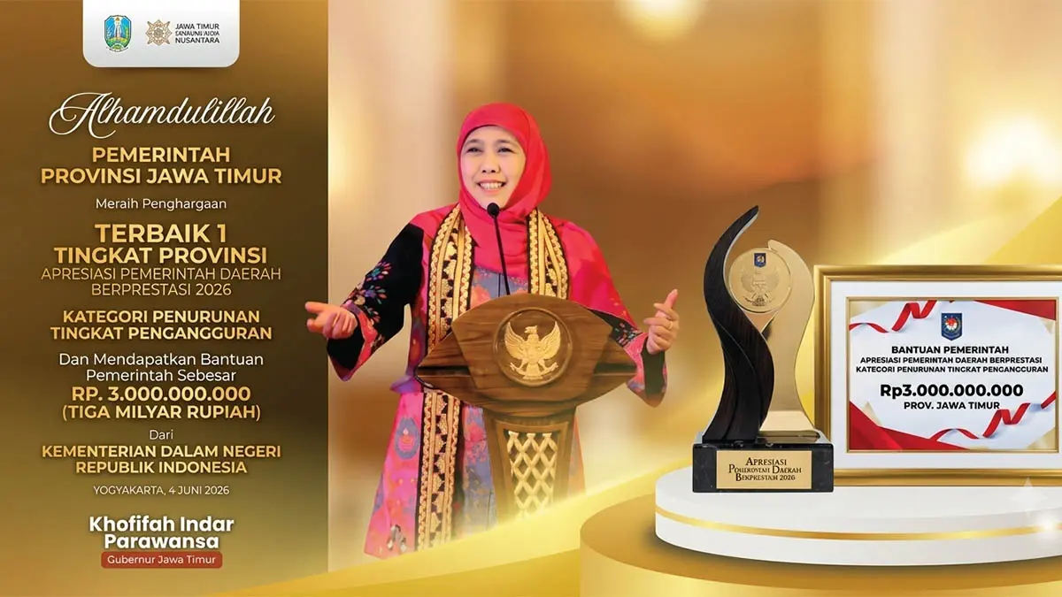 Jatim Raih Penghargaan Kemendagri Kategori Pemda Terbaik Penurunan ...
