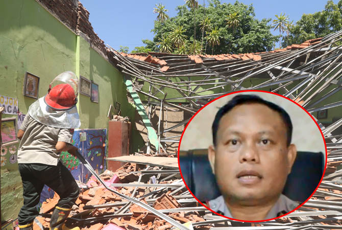 Polisi: Ada Keretakan di Ruang Kelas 2B, Bangunan yang Atapnya Ambuk ...
